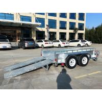 China Heavy Duty Plant Trailer 3.5T Scissor Lift Trailer 9x5ft Hot-Dip Galvanized ADR Compliant 4-Wheel Electric Brake for sale