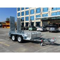 China Heavy Duty Plant Trailer 3.5T Scissor Lift Trailer 9x5ft Hot-Dip Galvanized ADR Compliant 4-Wheel Electric Brake for sale