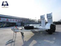 China Full Welded Scissors Lift Excavator Trailer with Aluminum Ramp ATM 3500kg 8x5 for sale