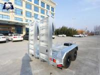 China Full Welded Scissors Lift Excavator Trailer with Aluminum Ramp ATM 3500kg 8x5 for sale