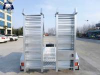 China Full Welded Scissors Lift Excavator Trailer with Aluminum Ramp ATM 3500kg 8x5 for sale