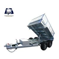 China Fully Welded Hydraulic Tipper Trailer 8x5 Galvanised 3200kg ATM Silver for sale