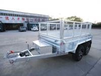 China Fully Welded Hydraulic Tipper Trailer 8x5 Galvanised 3200kg ATM Silver for sale
