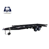 China Heavy Duty Double Axle Container Trailer 20ft High Load Capacity Electric Brake Shaft for sale
