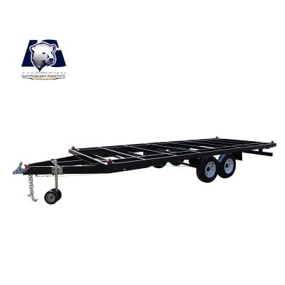 China Heavy Duty Double Axle Container Trailer 20ft High Load Capacity Electric Brake Shaft for sale
