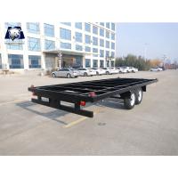 China Heavy Duty Double Axle Container Trailer 20ft High Load Capacity Electric Brake Shaft for sale