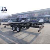 China Heavy Duty Double Axle Container Trailer 20ft High Load Capacity Electric Brake Shaft for sale