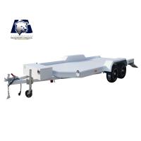 China Dual Axle Hydraulic Lifting Car Trailer 2000kg Capacity Lightweight Alloy with Wireless Remote for sale