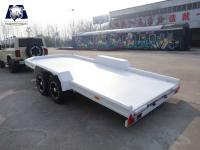 China Dual Axle Hydraulic Lifting Car Trailer 2000kg Capacity Lightweight Alloy with Wireless Remote for sale