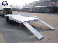 China Dual Axle Hydraulic Lifting Car Trailer 2000kg Capacity Lightweight Alloy with Wireless Remote for sale