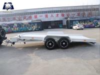 China Dual Axle Hydraulic Lifting Car Trailer 2000kg Capacity Lightweight Alloy with Wireless Remote for sale