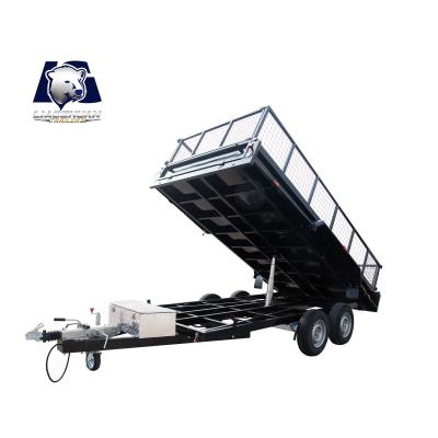 China EU 14x6 Hydraulic Single-Axis Tipper Trailer 3500kg ATM Electric Brake Dump Trailer for sale