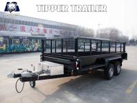 China EU 14x6 Hydraulic Single-Axis Tipper Trailer 3500kg ATM Electric Brake Dump Trailer for sale