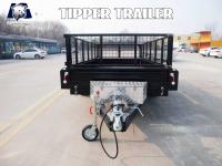 China EU 14x6 Hydraulic Single-Axis Tipper Trailer 3500kg ATM Electric Brake Dump Trailer for sale
