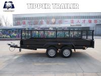 China EU 14x6 Hydraulic Single-Axis Tipper Trailer 3500kg ATM Electric Brake Dump Trailer for sale