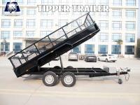 China EU 14x6 Hydraulic Single-Axis Tipper Trailer 3500kg ATM Electric Brake Dump Trailer for sale