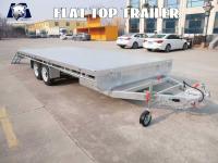 China AU Compliant Hot-Dip Galvanized Double-Axle Flat Top Trailer 3500kg ATM LED ADR Light for sale