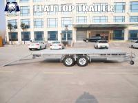 China AU Compliant Hot-Dip Galvanized Double-Axle Flat Top Trailer 3500kg ATM LED ADR Light for sale