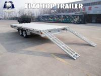 China AU Compliant Hot-Dip Galvanized Double-Axle Flat Top Trailer 3500kg ATM LED ADR Light for sale
