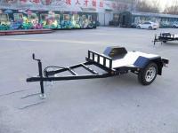 China Black Light-Duty Steel Flatbed Trailer 1000kg Capacity for Portable Generators with LED DOT Light for sale