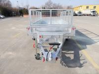 China 10x5 Heavy Duty Dual Axle Hot Dip Galvanized Tipper Trailer 2 Ton Capacity for Farm Garden Construction for sale