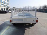 China 10x5 Heavy Duty Dual Axle Hot Dip Galvanized Tipper Trailer 2 Ton Capacity for Farm Garden Construction for sale