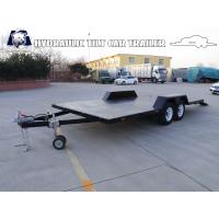 China Dual Axle Car Trailer 4500KG Capacity 5360x2550mm Flatbed Steel Construction LED Lights for sale