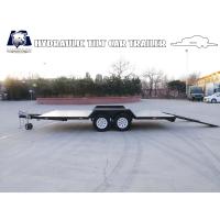 China Dual Axle Car Trailer 4500KG Capacity 5360x2550mm Flatbed Steel Construction LED Lights for sale