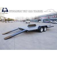 China Dual Axle Car Trailer 4500KG Capacity 5360x2550mm Flatbed Steel Construction LED Lights for sale