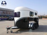 China 2 Horse Capacity Aluminum Steel Dual Axle Horse Trailer 4380x2500x2600 mm for Safe Equine Transport for sale