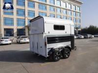 China 2 Horse Capacity Aluminum Steel Dual Axle Horse Trailer 4380x2500x2600 mm for Safe Equine Transport for sale