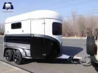 China 2 Horse Capacity Aluminum Steel Dual Axle Horse Trailer 4380x2500x2600 mm for Safe Equine Transport for sale