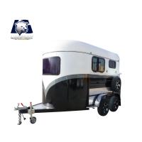 China 2 Horse Capacity Aluminum Steel Dual Axle Horse Trailer 4380x2500x2600 mm for Safe Equine Transport for sale