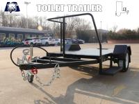 China Mobile Toilet Trailer 3150x1740x640mm with LED ADR Light 6-Ply Off-Road Tires for Outdoor Events for sale