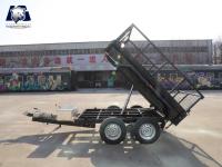 China EU 8x5 Hydraulic Dual-Axis Tipper Trailer 3000kg ATM Collision Brake Fully Welded Body for sale