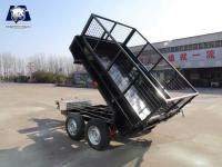 China EU 8x5 Hydraulic Dual-Axis Tipper Trailer 3000kg ATM Collision Brake Fully Welded Body for sale