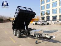 China EU 8x5 Hydraulic Dual-Axis Tipper Trailer 3000kg ATM Collision Brake Fully Welded Body for sale
