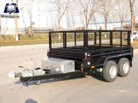 China EU 8x5 Hydraulic Dual-Axis Tipper Trailer 3000kg ATM Collision Brake Fully Welded Body for sale