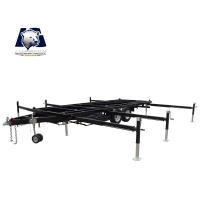 China 20ft Hydraulic Tipper Trailer with Extendable Outrigger Design Dual Axle 4500kg ATM for sale