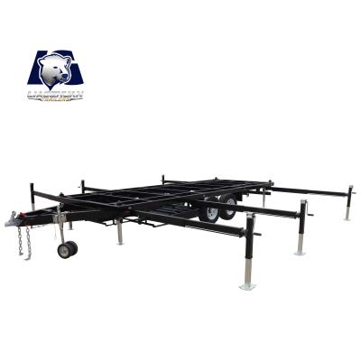 China 20ft Hydraulic Tipper Trailer with Extendable Outrigger Design Dual Axle 4500kg ATM for sale