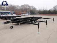 China 20ft Hydraulic Tipper Trailer with Extendable Outrigger Design Dual Axle 4500kg ATM for sale