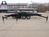 China 20ft Hydraulic Tipper Trailer with Extendable Outrigger Design Dual Axle 4500kg ATM for sale