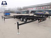 China 20ft Hydraulic Tipper Trailer with Extendable Outrigger Design Dual Axle 4500kg ATM for sale