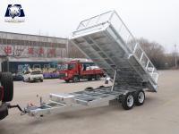 China 14x6 Hydraulic Tipper Galvanised Box Trailer 3500kg ATM Electric Brake Heavy Duty Transport for sale