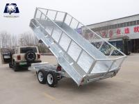 China 14x6 Hydraulic Tipper Galvanised Box Trailer 3500kg ATM Electric Brake Heavy Duty Transport for sale