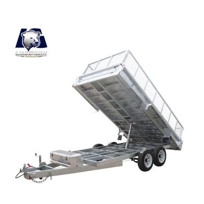 China 14x6 Hydraulic Tipper Galvanised Box Trailer 3500kg ATM Electric Brake Heavy Duty Transport for sale