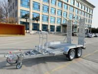 China Fully Welded Mini Excavator Trailer 3000KG ATM Heavy Duty Plant Trailer with Electric Brakes 8x5 Feet for sale