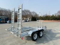 China Fully Welded Mini Excavator Trailer 3000KG ATM Heavy Duty Plant Trailer with Electric Brakes 8x5 Feet for sale