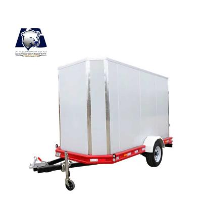 China Enclosed Box Trailer 4600x2120mm Single Axle Dual Wheels 1000kg Capacity for Secure Cargo Transport for sale