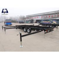 China 20ft Adjustable Tiny House Trailer with Double Axle and Extendable Outrigger for Mobile Home Foundation for sale